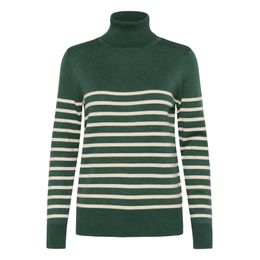 Saint Tropez Damen Rollkragenpullover "MilaSZ St. Rollneck", braun, Gr. M, gestreift, Strick, Obermaterial: 80% Viskose, 20% Polyacryl, Pullover