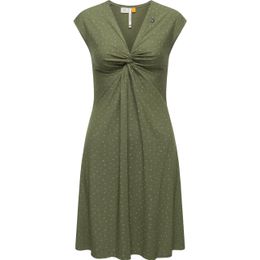Ragwear Damen Wickelkleid "Comfrey", gr&uuml;n, Gr. L, Material: 48% Viskose, 47% Polyester, 5% Elasthan, Kleider, stylisches Sommerkleid mit tiefem
