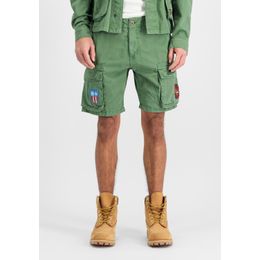 Herren Shorts "Flying Tigers Shorts", gr&uuml;n, Gr. 34, Alpha Industries, Obermaterial: 100% Baumwolle, Hosen
