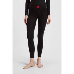 HUGO UNDERWEAR Damen Homewearhose "LEGGINGS THERMAL", Gr. S, schwarz, Jersey, Obermaterial: 65% Polyacryl, 28% Viskose, 7% Elasthan, unifarben, Hosen