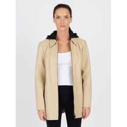 JCC Damen Lederjacke "3102220", beige, Gr. 40, Oberstoff: 100% Leder; Innenfutter: 100% Polyester; &Auml;rmelfutter: 100% Polyester; Kapuze: 100%