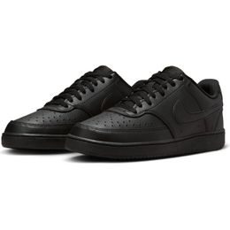 Nike Sportswear Damen Sneaker "COURT VISION LOW NEXT NATURE", Gr. 45,5, schwarz, Synthetik, Schuhe, inspiriert vom Design des Nike Air Force