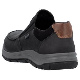 Rieker Herren Slipper, Gr. 47, schwarz, Leder, Lederimitat, Schuhe, Schlupfschuh, Outdoorschuh, Halbschuh mit RiekerTEX