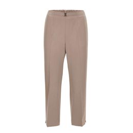GOLDNER Damen 7/8-Hose "3/4-Professlan-Schlupfhose Martha", beige, Gr. 46, Obermaterial: 70% Polyester PES. 25% Viskose CV. 5% Eiderdaune Eider.,