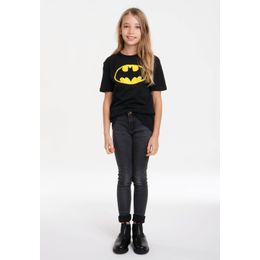 logoshirt M&auml;dchen T-Shirt "DC Comics - Batman", schwarz, Gr. 92, unifarben, 100% Baumwolle, Shirts, mit lizenziertem Print