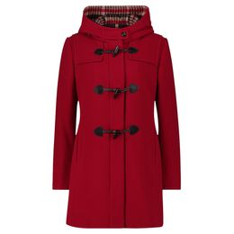 Gil Bret Damen Outdoorjacke "Damen Dufflecoat mit Kapuze", rot, Gr. 40, Obermaterial: 75% Wolle, 20% Polyamid, 5% Kaschmir. Besatz: 75% Wolle, 20%