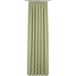 Vorhang Adam, B:145cm H:245cm, gr&uuml;n, Jacquard, Baumwolle (Bio-Baumwolle), Wohnzimmer, Gardinen, "Maroccan Shiraz", aus 100% Bio-Baumwolle