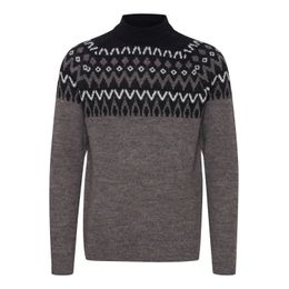 Casual Friday Herren Strickfleece-Pullover "Strickpullover CFKristian", braun, Gr. XL, Obermaterial: 58% Wolle WO. 42% Polyamid PA., Pullover