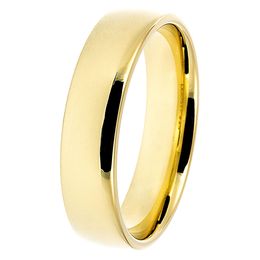 DOOSTI Damen Trauring "Schmuck Geschenk Silber 925 Trauring Ehering Partnerring LIEBE", 54, ohne Zirkonia, Silber 925 (Sterlingsilber), 5,5mm, gold,