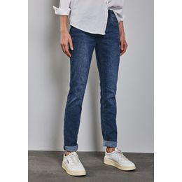 Street One Damen Comfort-fit-Jeans, blau, Gr. 32, unifarben, Jeans, 78% Baumwolle, 21% Polyester, 1% Elasthan, Jeans, Middle Waist