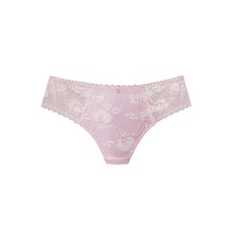 Lascana Damen String, Gr. 32, rosa, Spitze, Obermaterial: 87% Polyamid, 13% Elasthan, Unterhosen, rundherum aus floraler, dezent transparenter Spitze