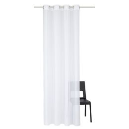 Vorhang WIRTH, B:140cm H:145cm, wei&szlig;, Polyester, Wohnzimmer, Gardinen, "Betsy", Store