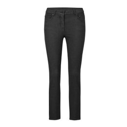 GOLDNER Damen 7/8-Hose "Kurzgr&ouml;&szlig;e Schmale Stretchhose BELLA", schwarz, Gr. 25, Obermaterial: 65% Baumwolle CO. 31% Polyester PES. 4% Elasthan EL.,