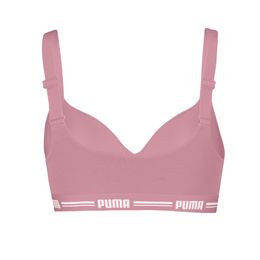 Puma Damen B&uuml;gelloser BH "Puma WOMEN PADDED TOP 1P HANG", Gr. XSpoised pink, Obermaterial: 57% Baumwolle, 38% Modal, 5% Elasthan, BHs, mit leicht