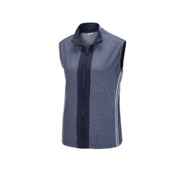 GOLDNER Damen Kurzweste "Freizeitweste mit Rei&szlig;verschluss", blau, Gr. 40, Obermaterial: 60% Baumwolle CO. 35% Polyester PES. 5% Elasthan EL., Westen