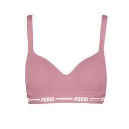 Puma Damen B&uuml;gelloser BH "Puma WOMEN PADDED TOP 1P HANG", Gr. L, rosa, Obermaterial: 57% Baumwolle, 38% Modal, 5% Elasthan, BHs, mit leicht