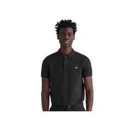 Gant Herren Poloshirt "Poloshirt Slim Shield Pique Polo 1er Pack", schwarz, Gr. XL, Obermaterial: 100% Baumwolle CO., Shirts