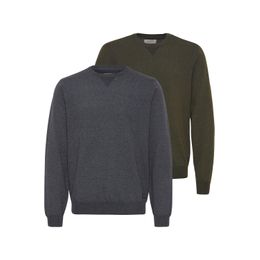 Blend Herren Rundhalspullover "Rundhalspullover BHPullover 2 Pack", schwarz, Gr. M, Obermaterial: 100% Polyester PES., Pullover