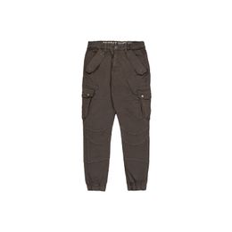 Damen Cargohose "Combat Pant", grau, Gr. 33, Alpha Industries, Obermaterial: 98% Baumwolle, 2% Elastan; Futter: 100% Baumwolle, Hosen