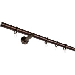 Gardinenstange mydeco, L:240cm &Oslash;:25mm, braun, Wohnzimmer, Gardinenstangen, "Match-Function"