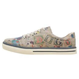 DOGO Damen Sneaker "Classic Schn&uuml;rsneaker DOGO Stamp Damen Sneaker", Gr. 41, beige, Lederimitat, Schuhe, Handgefertigt