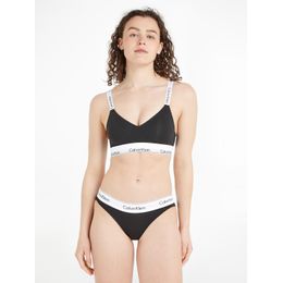 Damen Bralette, Calvin Klein Underwear, Gr. XS, schwarz, Jersey, Obermaterial: 53% Baumwolle, 35% Modal, 12% Elasthan, unifarben, BHs, mit