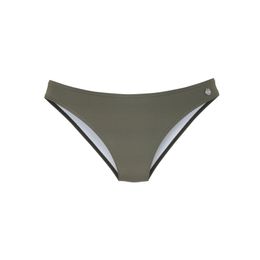 Lascana Damen Bikini-Hose "Malia", gr&uuml;n, Gr. 38, unifarben, Microfaser, Microfaser, Polyamid, Badehosen, mit normalem Schnitt