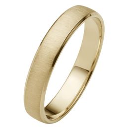 Firetti Damen Trauring "Schmuck Geschenk Gold 750 Hochzeit Ehering "LIEBE"", 62, ohne Brillant, Gelbgold 585, 4mm, gold, Gelbgold 585, Fingerringe,
