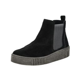 Gabor Damen Stiefelette "Gabor Stiefelette Veloursleder/Textil", Gr. 36, schwarz, Textil, Veloursleder, Schuhe