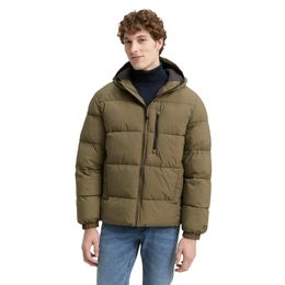 Herren Steppjacke, gr&uuml;n, Gr. M, Tom Tailor Denim, Strukturmuster, unifarben, Web, Obermaterial: 100% Polyester. Futter: 100% Polyester, Jacken, mit