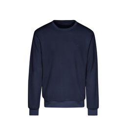 TRIGEMA Herren Sweatshirt "TRIGEMA Sweatshirt in Waffeloptik", blau, Gr. S, 100% Baumwolle, Sweatshirts