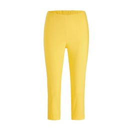 GOLDNER Damen Schlupfhose "Kurzgr&ouml;&szlig;e Schlupfhose LOUISA mit Steppn&auml;hten", gelb, Gr. 19, Obermaterial: 72% Viskose CV. 25% Polyamid PA. 3% Elasthan