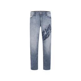CAMP DAVID Herren Comfort-fit-Jeans, blau, Gr. 31, bedruckt, Sweatware, Material: 68% Baumwolle, 16% Polyester, 14% Lyocell, 2% Elasthan, Zusatz: