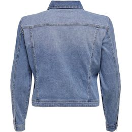 Only CARMAKOMA Damen Jeansjacke "CARWESPA LS JACKET", blau, Gr. 50, used, Denim/Jeans, Obermaterial: 79% Baumwolle, 20% Polyester, 1% Elasthan, Jacken