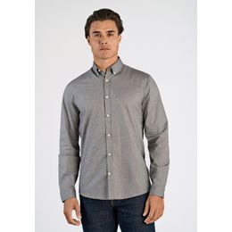 LINDBERGH Herren Businesshemd "LINDBERGH Oxford-Hemd", grau, Gr. S, Obermaterial: 97% Baumwolle, 3% Elasthan, Hemden
