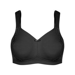 SuSa Damen Minimizer-BH "Minimizer ohne B&uuml;gel London", Gr. 75, schwarz, Obermaterial: 76% Polyamid PA. 24% Elasthan EL., BHs