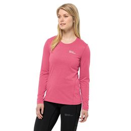 Jack Wolfskin Damen Rundhalspullover "SKY THERMAL L/S W"bubblegum, Gr. M, Oberstoff: 100% POLYESTER, Pullover