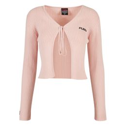 Fubu Damen Outdoorjacke "Fubu Damen FW222-016-1, Corporate Rib Knit Bolero rose"rose, Gr. M, mehrfarbig, 100% Baumwolle, Jacken