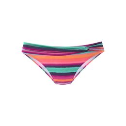 Lascana Damen Bikini-Hose "Rainbow", bunt, Gr. 34, gestreift, Polyamid, Badehosen, mit G&uuml;rtel