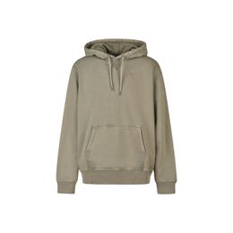 Cleptomanicx Herren Kapuzensweatshirt "Boxy Hooded Ligull Washed", grau, Gr. XL, bestickt, 100% Baumwolle, Sweatshirts, im lockeren Schnitt