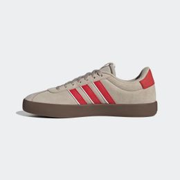 Herren Sneaker "VL COURT 3.0", adidas Sportswear, Gr. 39wonder beige, better scarlet, core weiß, Leder, Synthetik, Schuhe, inspiriert vom Design des