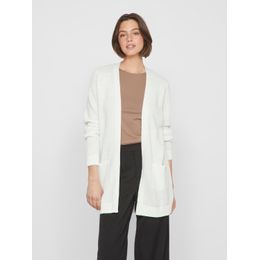 Vila Damen Strickjacke "VIDALO L/S KNIT CARDIGAN- NOOS", wei&szlig;, Gr. XL, unifarben, Strick, Obermaterial: 100% Baumwolle, Strickjacken