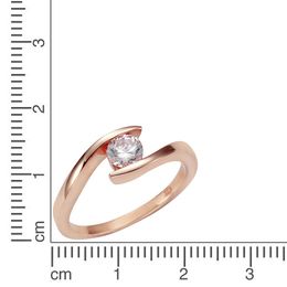 Vivance Damen Fingerring "925 Silber ros&eacute; vergoldet Zirkonia", 056 (17,8), Silber 925 (Sterlingsilber)rot, Silber 925 (Sterlingsilber), Fingerringe