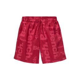 Bench. Herren Badeshorts, rot, Gr. M, bedruckt, Microfaser, Polyester, Badehosen, kurze oder lange Form