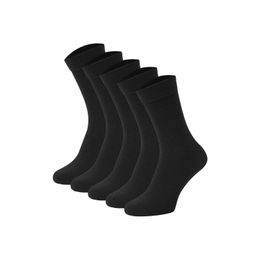 Jack & Jones JACK & JONES M&auml;dchen Kurzsocken "Socken JACBLACK SOCK 5 PACK JNR 5er Pack", Gr. 33, schwarz, Obermaterial: 72% Baumwolle CO. 26% Polyester PES. 2%
