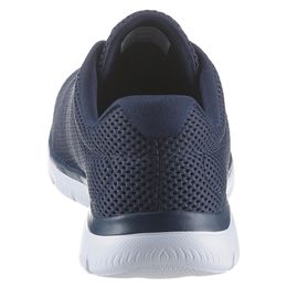 Skechers Damen Slip-On Sneaker "Summits", Gr. 36, blau, Synthetik, Textil, Schuhe, Slipper, Freizeitschuh, Komfortschuh mit gepolstertem Schaftrand