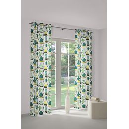 Vorhang WIRTH, B:130cm H:245cm, gr&uuml;n, Polyester, Wohnzimmer, Gardinen, "Oakham"