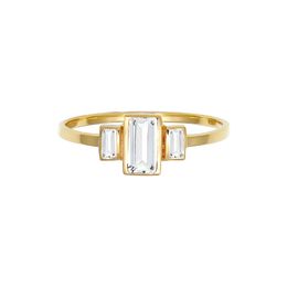 Elli Premium Damen Verlobungsring "Verlobungsring Topas Wei&szlig; 375 Gelbgold", 54mm, Gelbgold 375, 1,5mm, gold, Gelbgold 375, Fingerringe