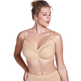 LISCA Damen Soft-BH "2er Pack Soft BH Manja", Gr. 80, beige, Spitze, Obermaterial: 100% Baumwolle CO., BHs