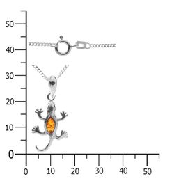 OSTSEE-SCHMUCK Damen Kette mit Anh&auml;nger "OSTSEE-SCHMUCK Kette mit Anh&auml;nger Salamander", 60cm, Silber 925 (Sterlingsilber), L: 42, silber, Silber 925